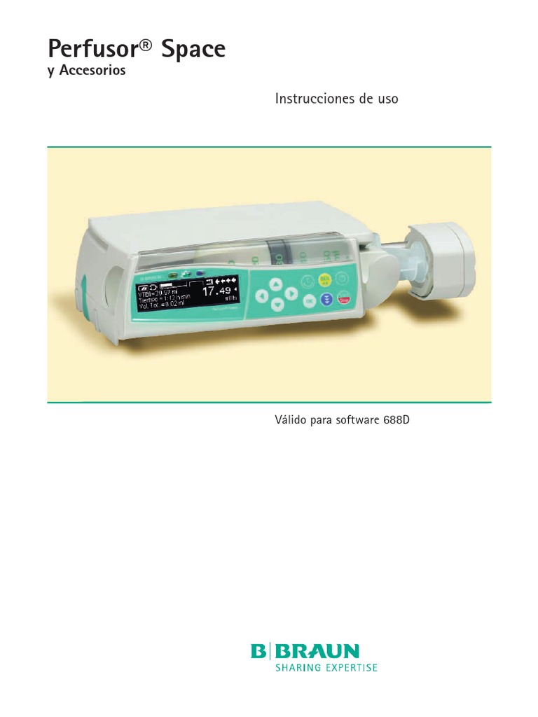 Manual de Uso - Perfusor Space v688D | PDF | Medicamentos con receta ...