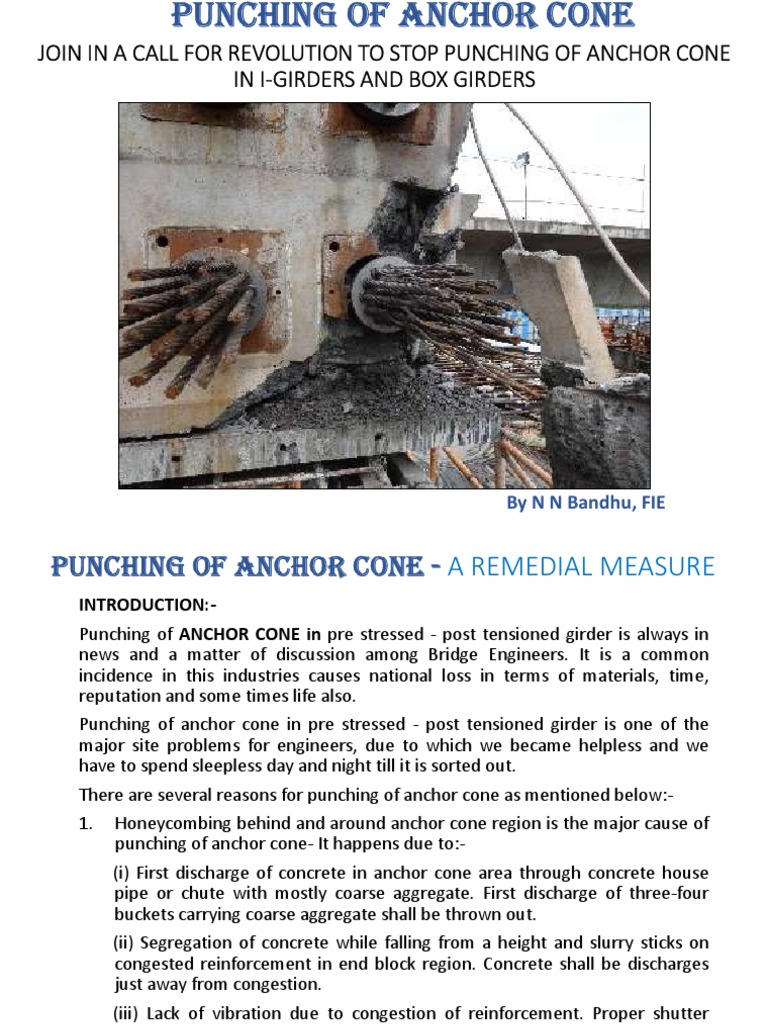 A Revolution To Stop Punching of Anchor Cone in PSC Girder 1659263632 | PDF