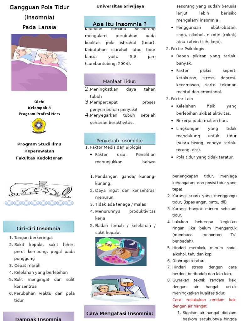 Toaz - Info Leaflet Gangguan Pola Tidur PR | PDF