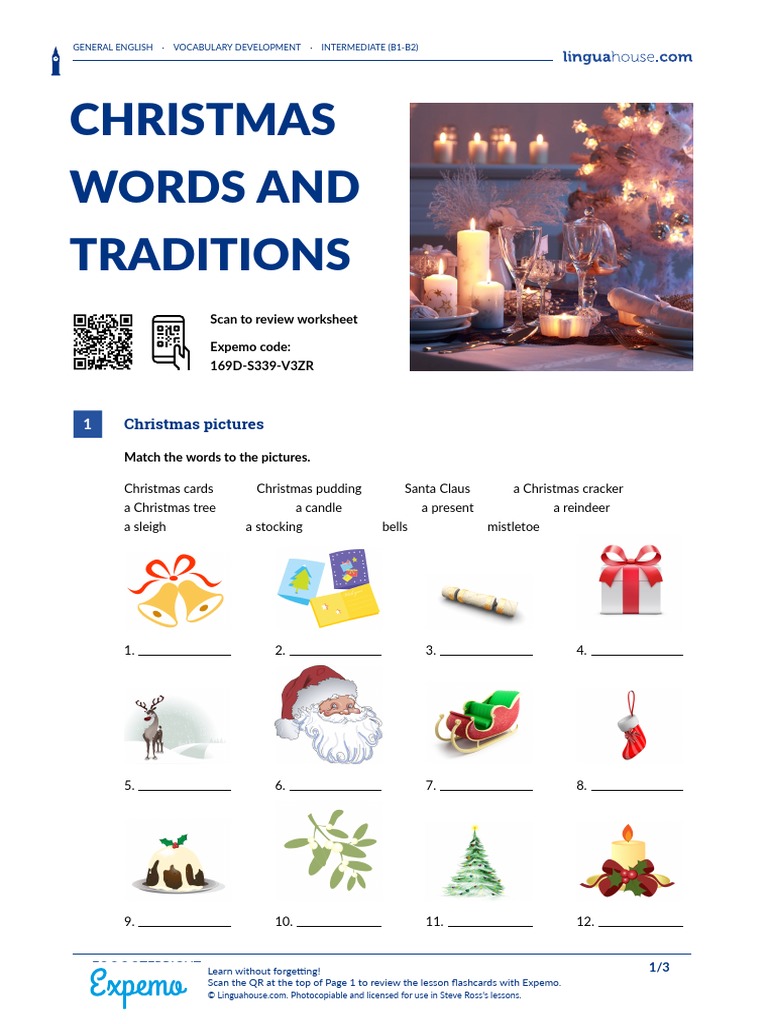 Christmas Words & Traditions | PDF | Christmas | December Observances
