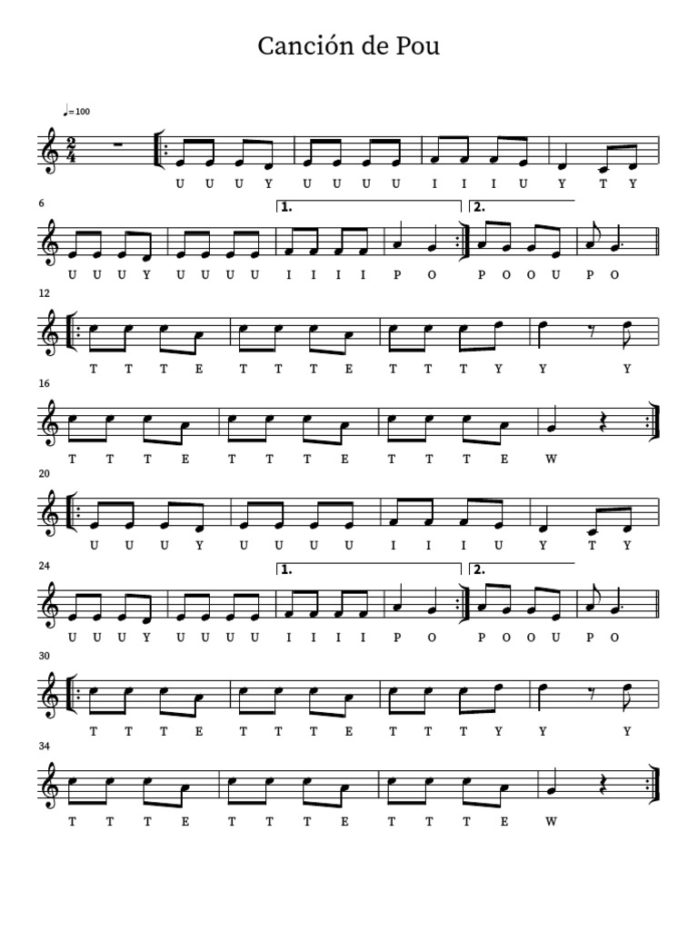 Canción de Pou | PDF