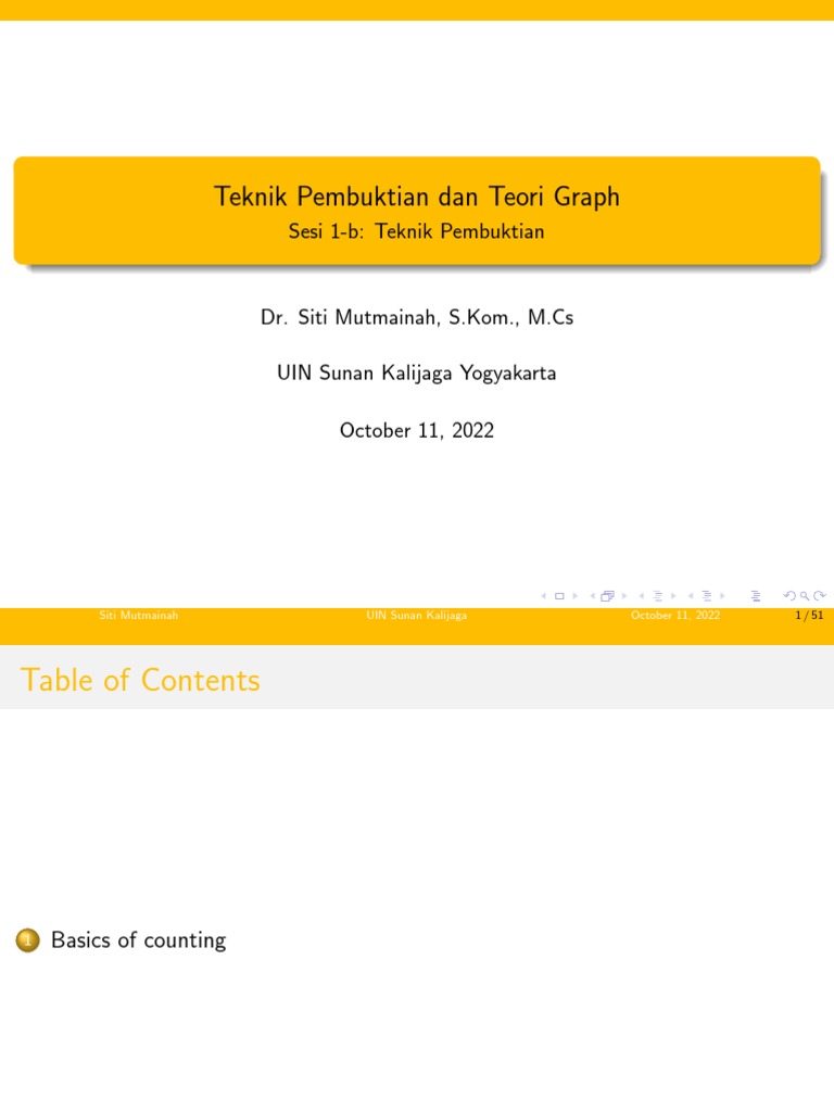 TPTG Sesi 1 Basics of Counting | PDF