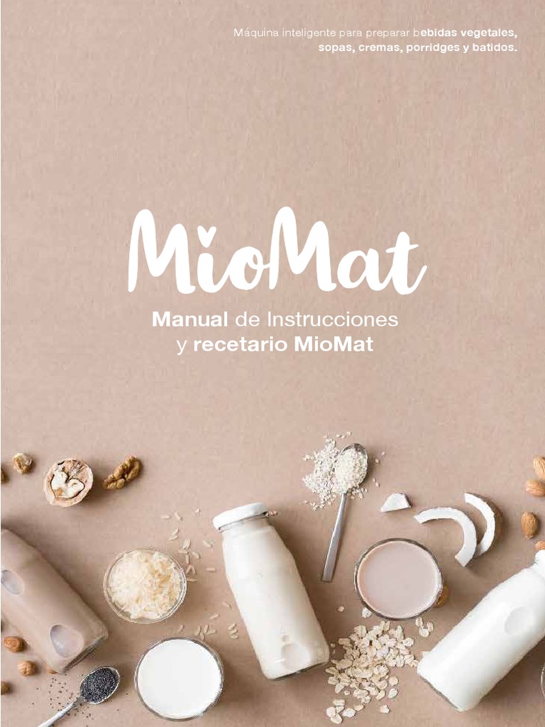Manual y Recetario MioMat Pro | PDF | Sopa | Vegetales
