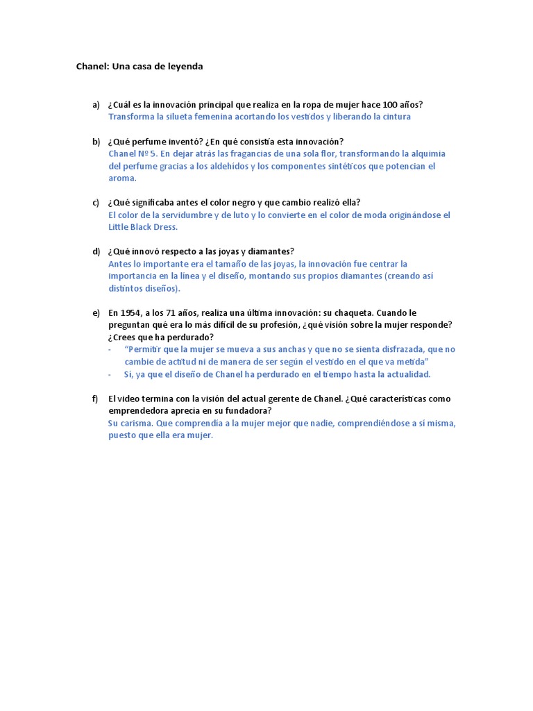 Actividad de Coco Chanel | PDF