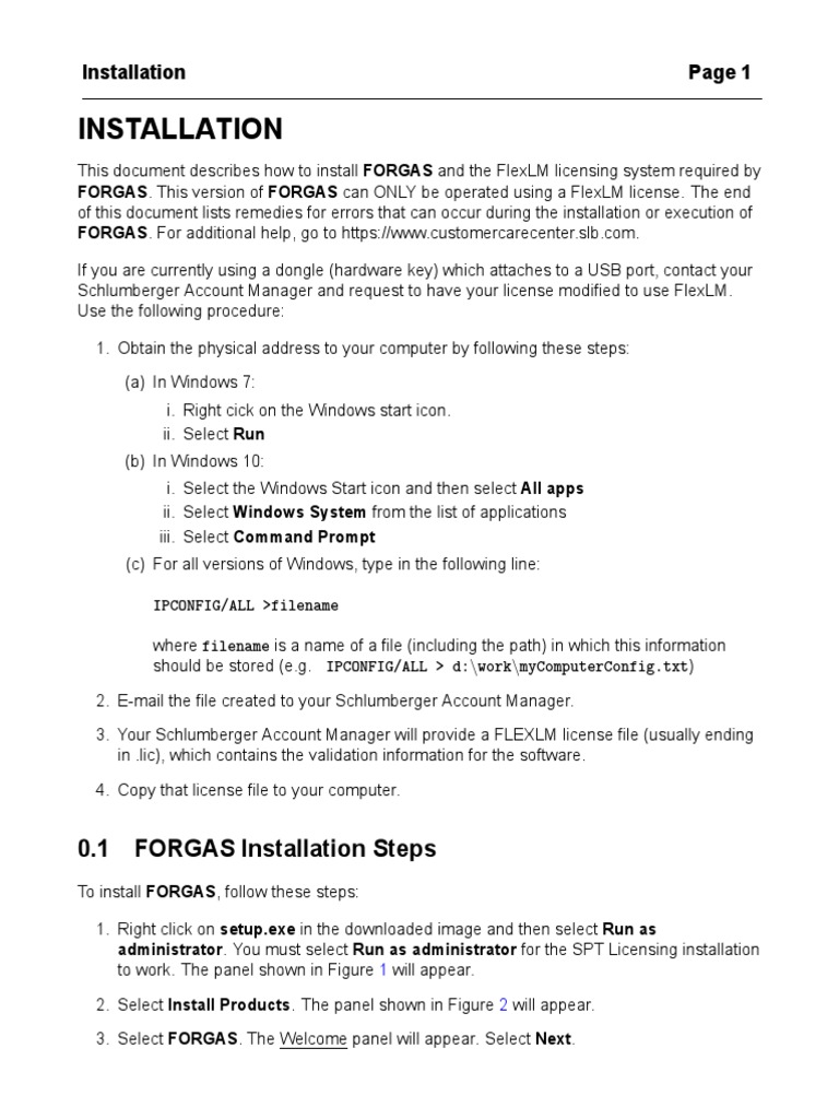 FORGAS InstallHelp | PDF | Installation (Computer Programs) | Computer File