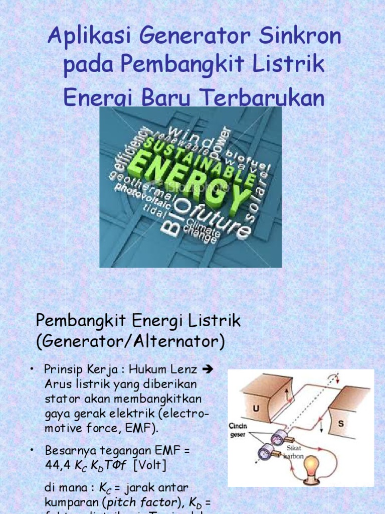 Aplikasi Generator SInkron Pada EBT | PDF | Griya & Taman | Teknologi ...