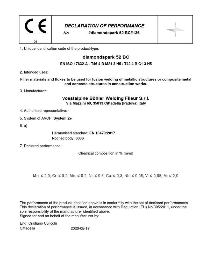 DOP - Diamondspark 52 BC - 136 - EN | PDF