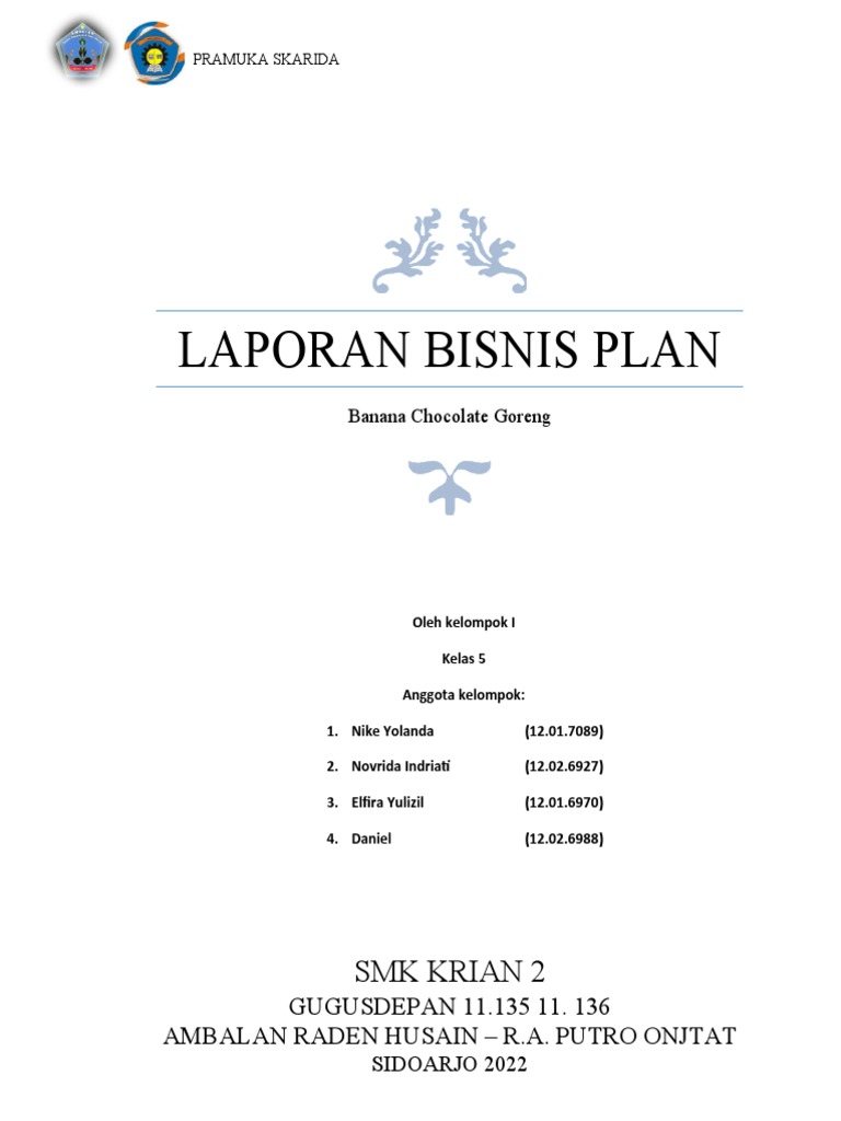 Contoh Laporan Bisnis Plan Bantara | PDF
