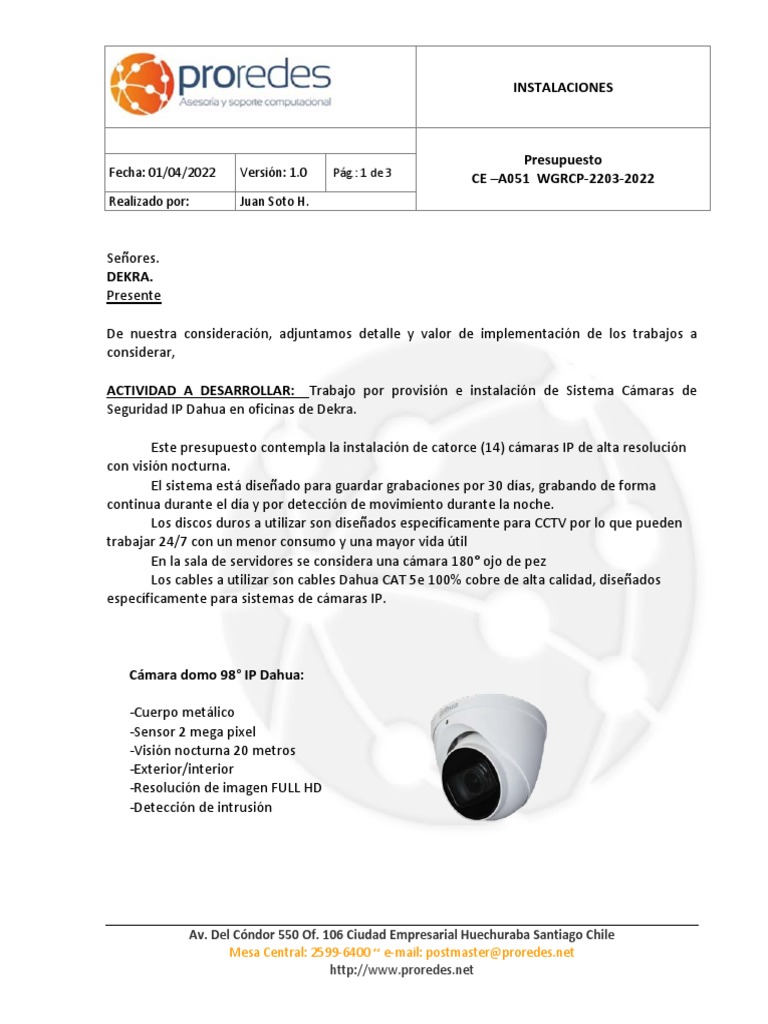 A051 - Dekra 01 04 2022 | PDF | Informática