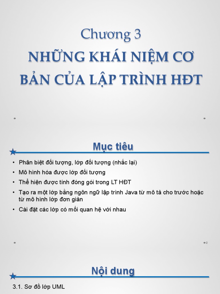 Oop - 03 - Cac Khai Niem Co Ban LTHDT | PDF