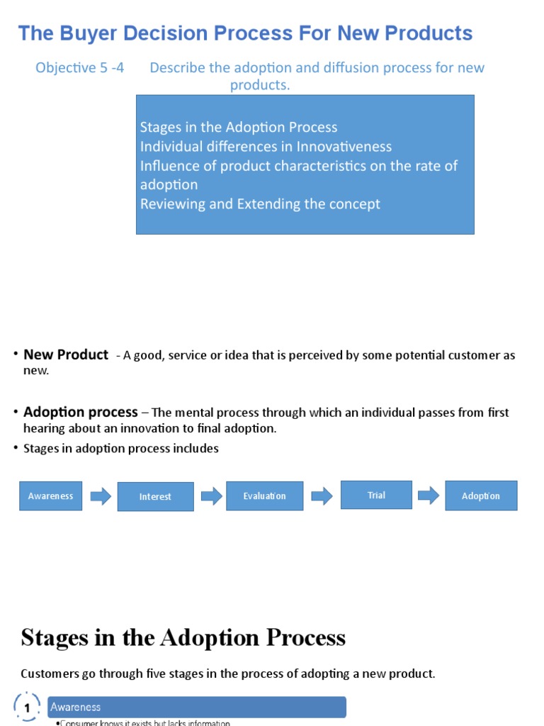 The Buyer Decision Process For New Products | PDF