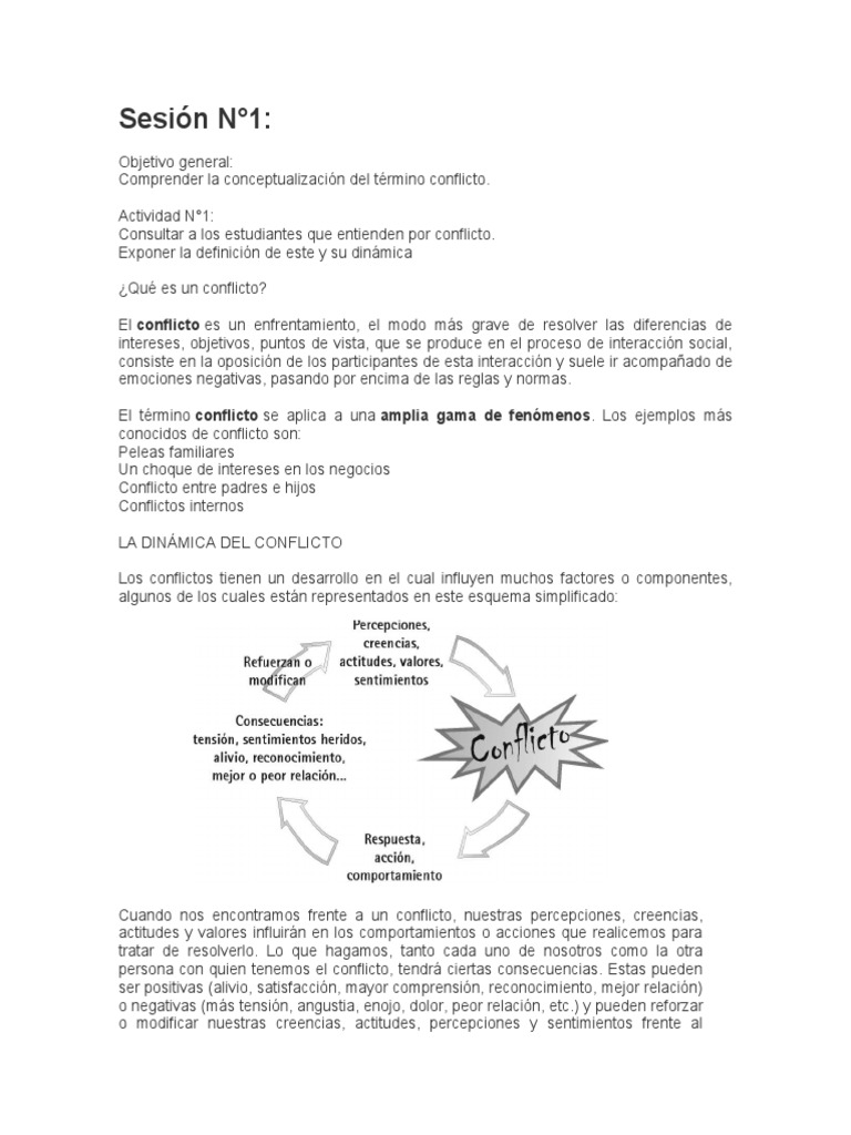 Comprendiendo y Resolviendo Conflictos | PDF | Conflicto (proceso ...