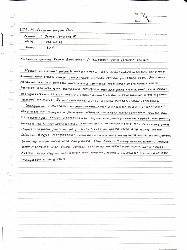 Jesica Sondang_5551210159_UTS M. Pengembangan Diri | PDF