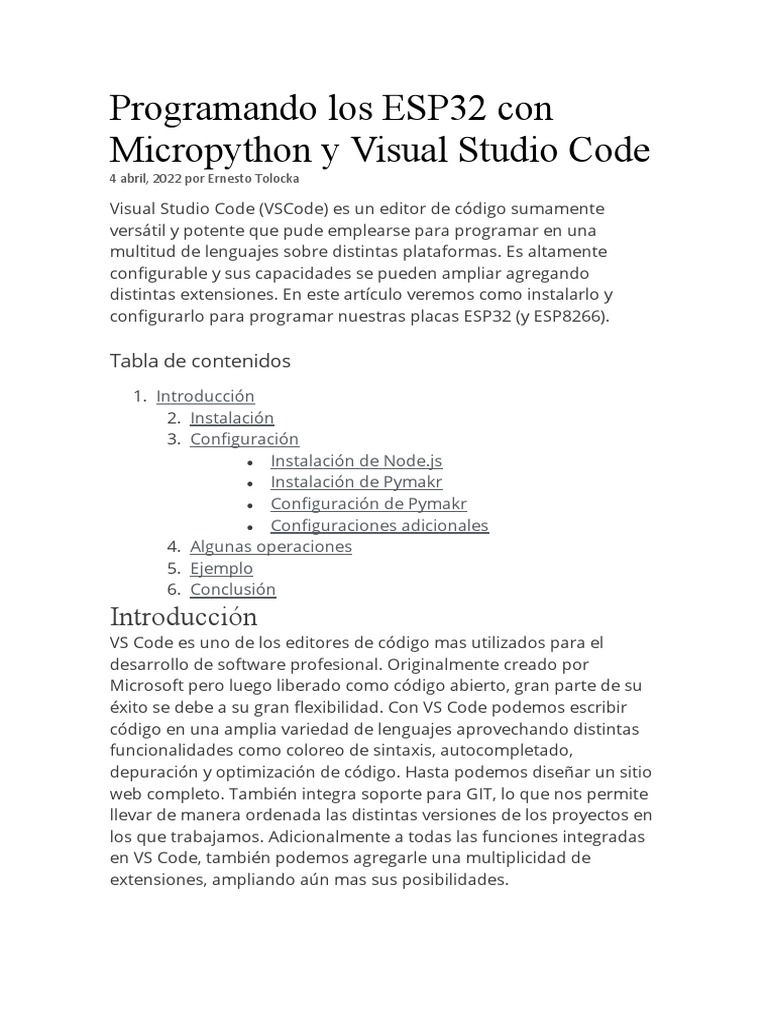 Esp32 Code | PDF | Lenguaje de programación | Programación de computadoras