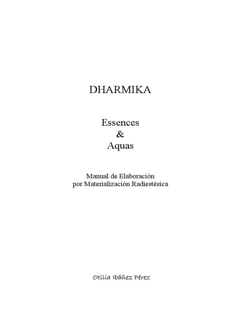 Dharmika Essences & Aquas | PDF | Agua | Mente