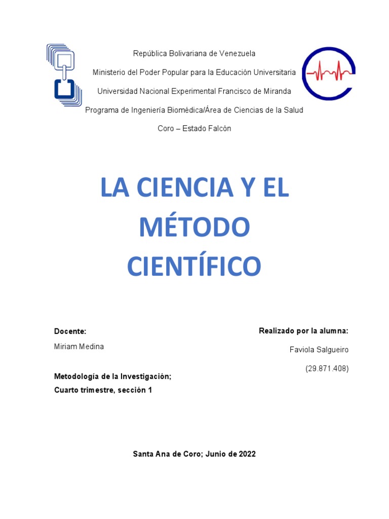 La Ciencia Y El Método Cientifico Descargar Gratis Pdf Método