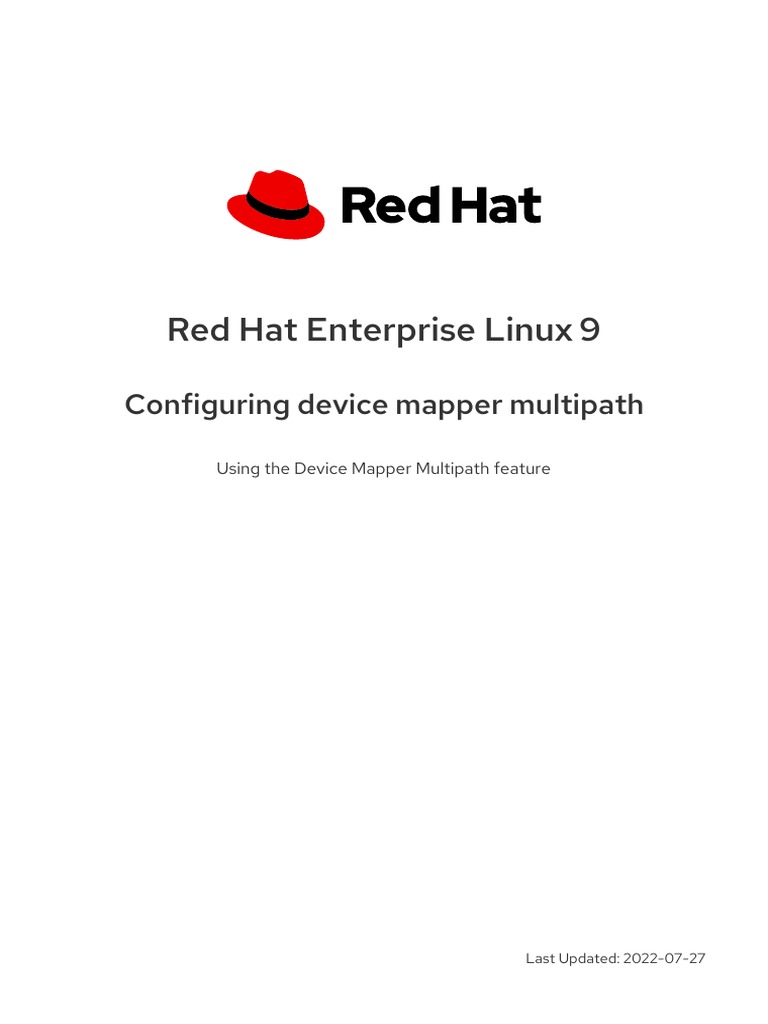 RHEL 9.0 - Configuring Device Mapper Multipath | PDF | Creative Commons ...