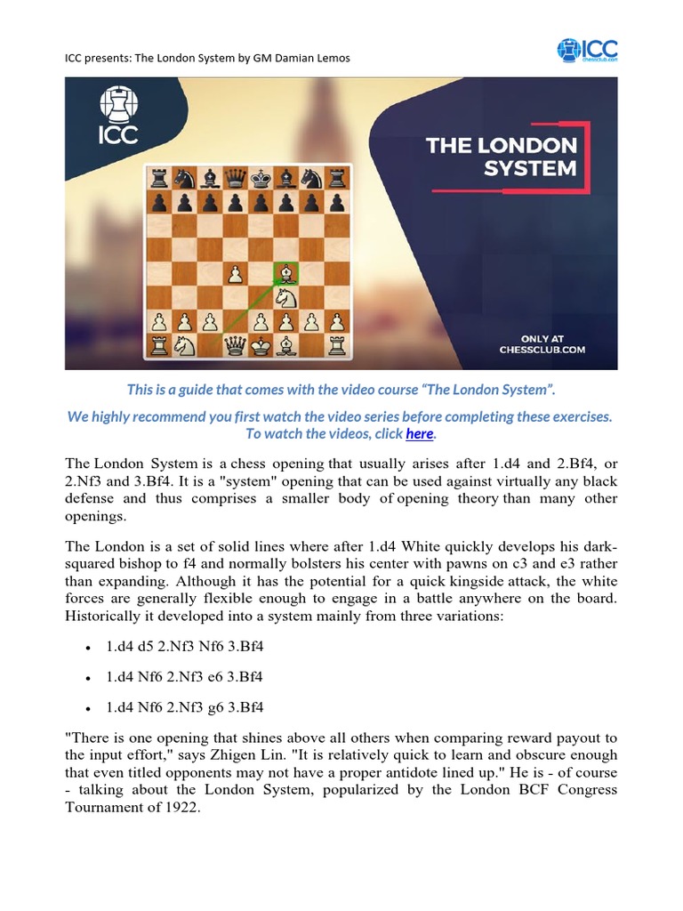 London System Lemos | PDF | Chess Theory | Chess