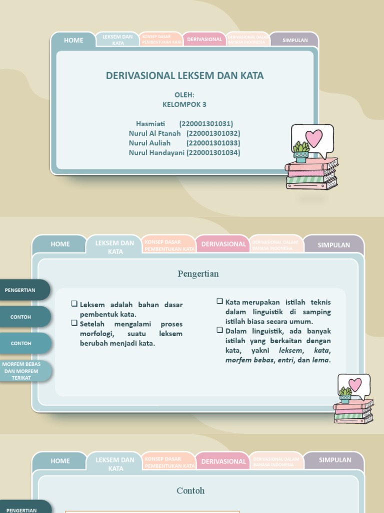 KLP 3 Derivasional Leksem Dan Kata | PDF