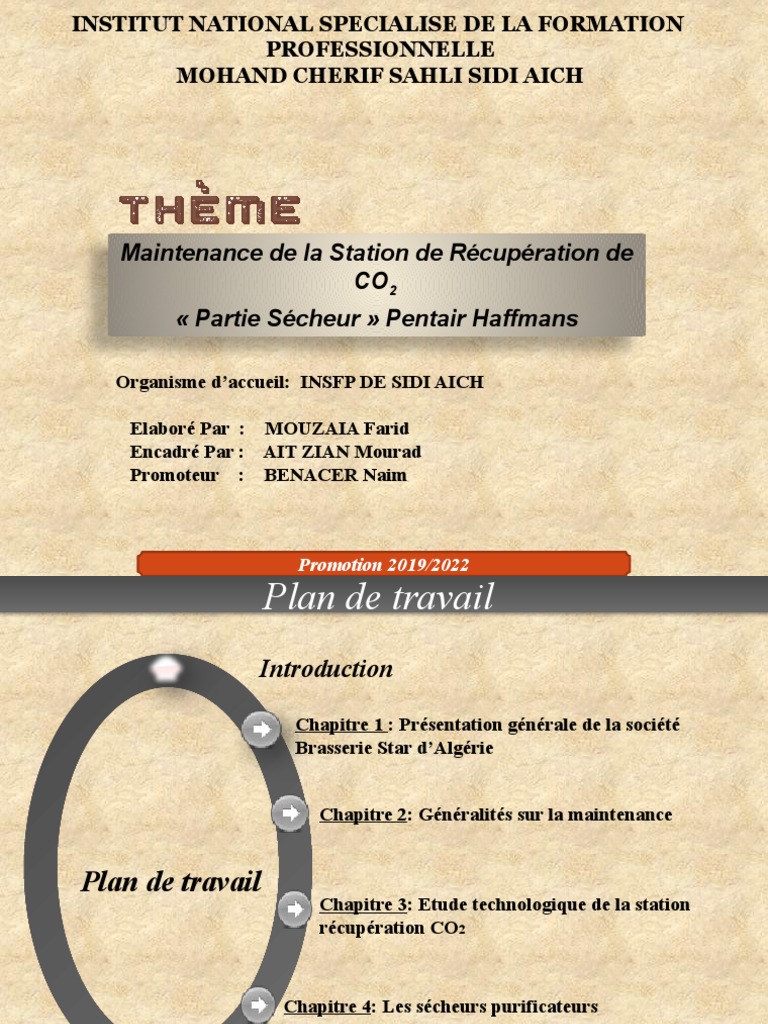 Projet Fin Du Formation | PDF | Dioxyde de carbone | Résistance ...