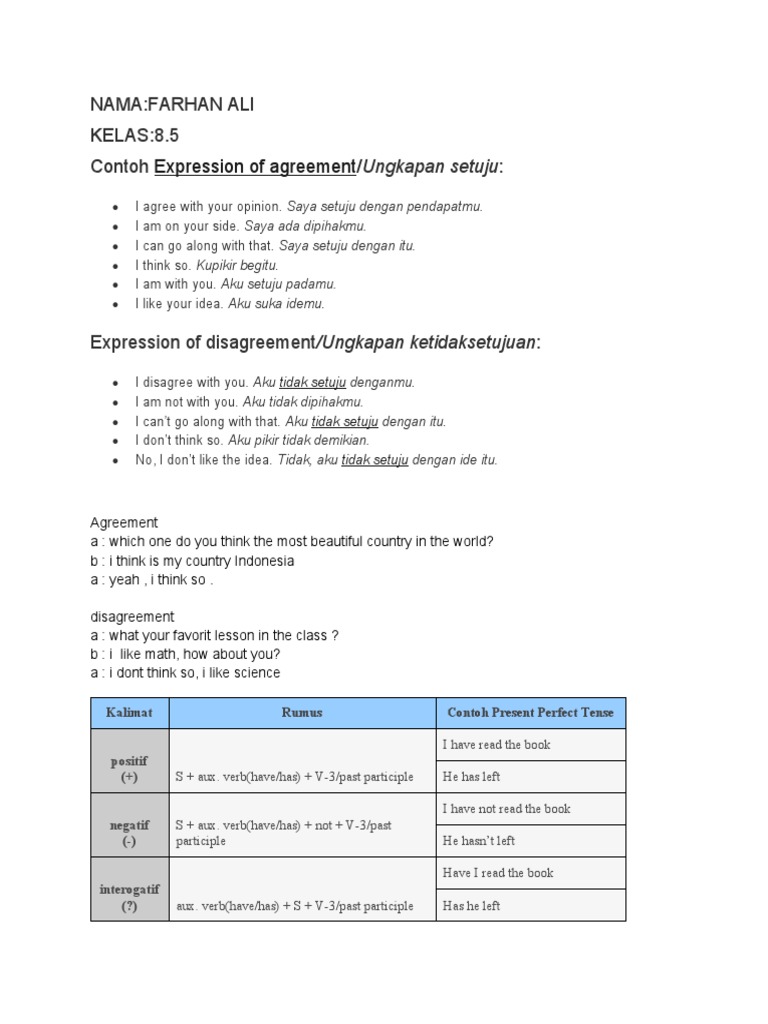 Bahasa Inggris Farhan | PDF