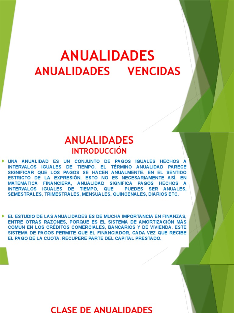 Anualidades: Tipos y Simbología | PDF