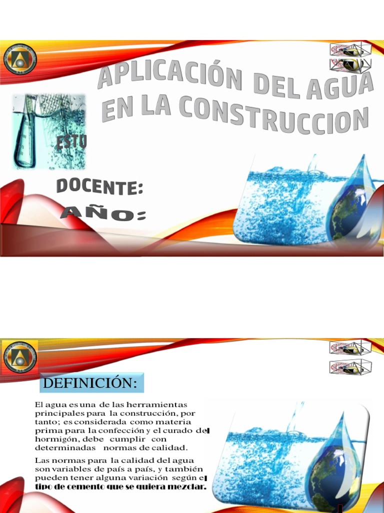 Agua en La Construccion | PDF | Agua | Hormigón