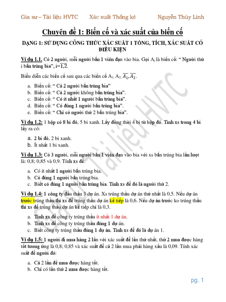 bài tập xstk gửi sv GIA SƯ TÀI LIỆU HVTC | PDF