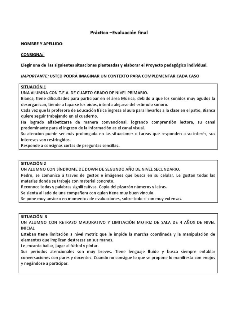 Elaboración Del Ppi - Trabajo Final | PDF | Evaluación | Inclusión (Educación)
