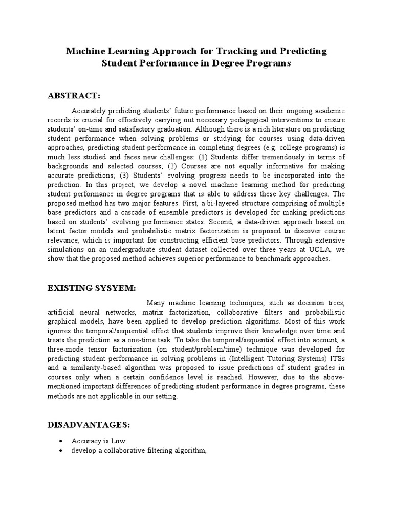 A Machine Learning Approach For Tracking and Predicting Student ...