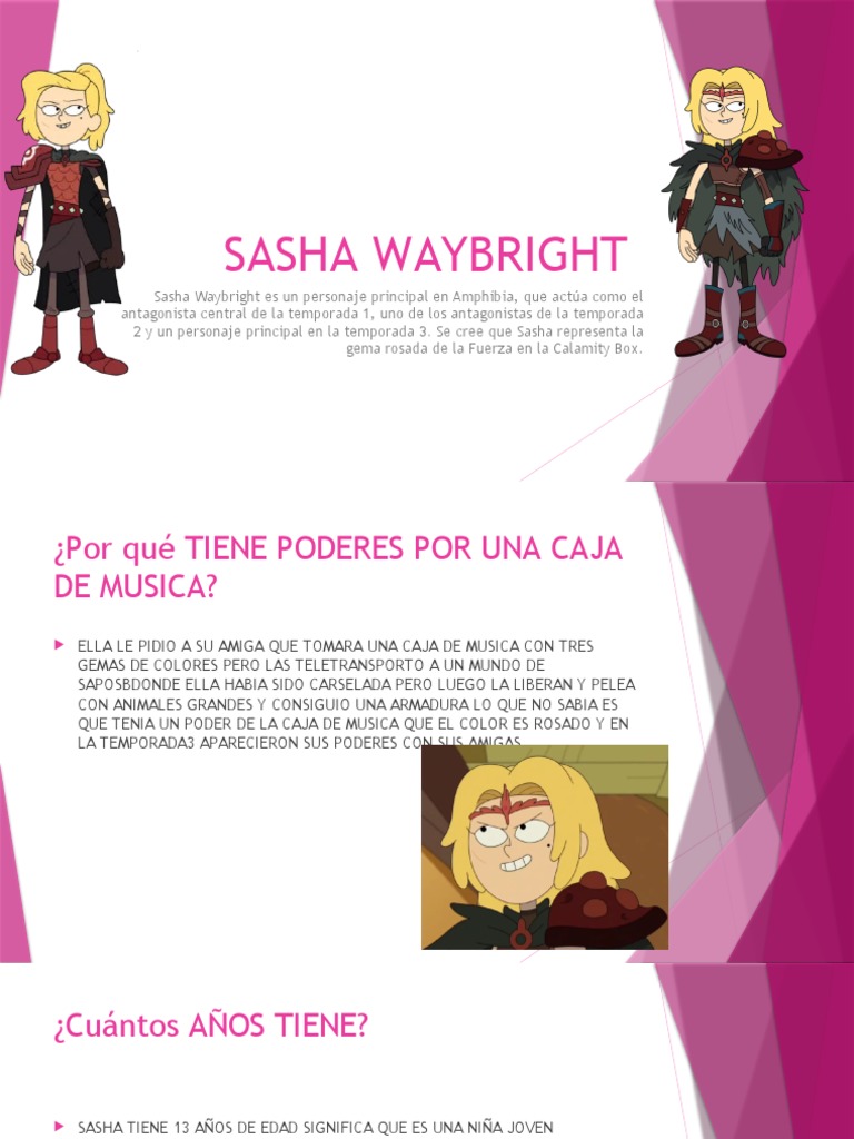 Sasha Waybright: Personaje de Amphibia | PDF