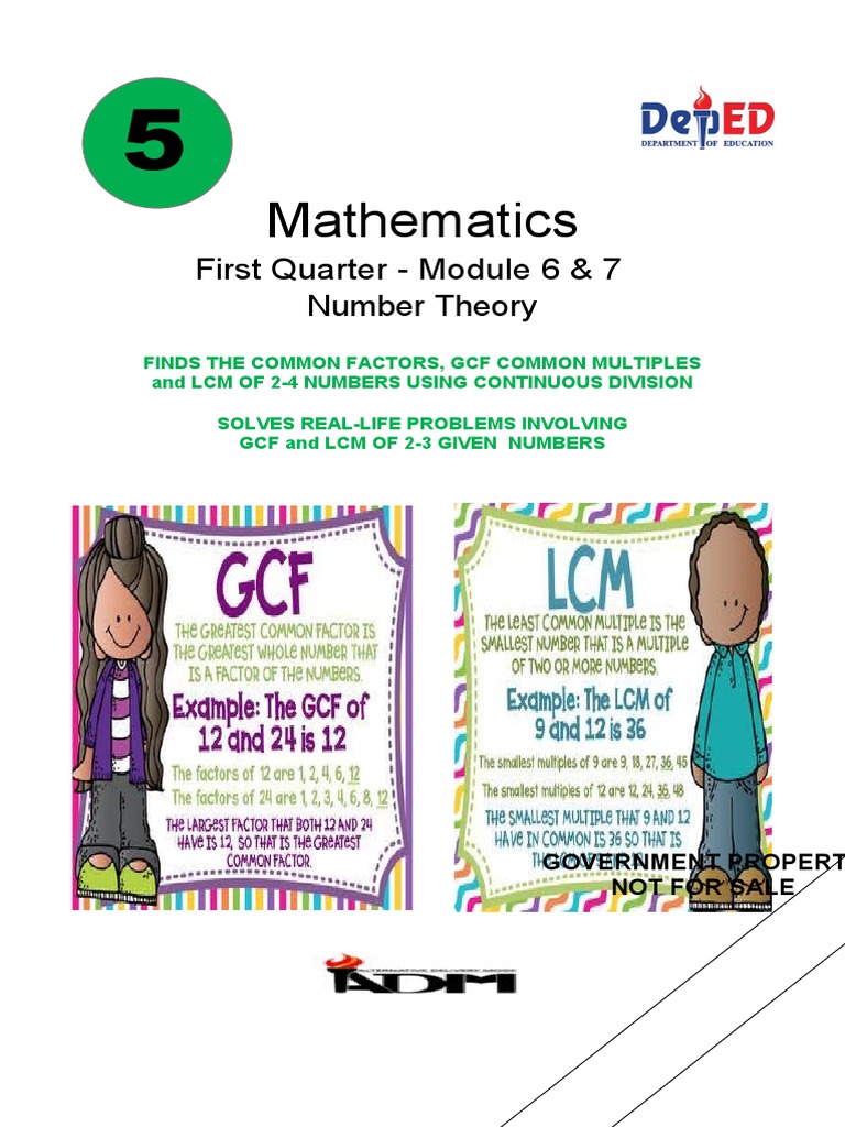 MATH-V-Module WEEK 4 DAY 1-GCF, DAY 2-3, LCM 1st Quarter | Download ... MATH-V-Module WEEK 4 DAY 1-GCF, DAY 2-3, LCM 1st Quarter | Download ...