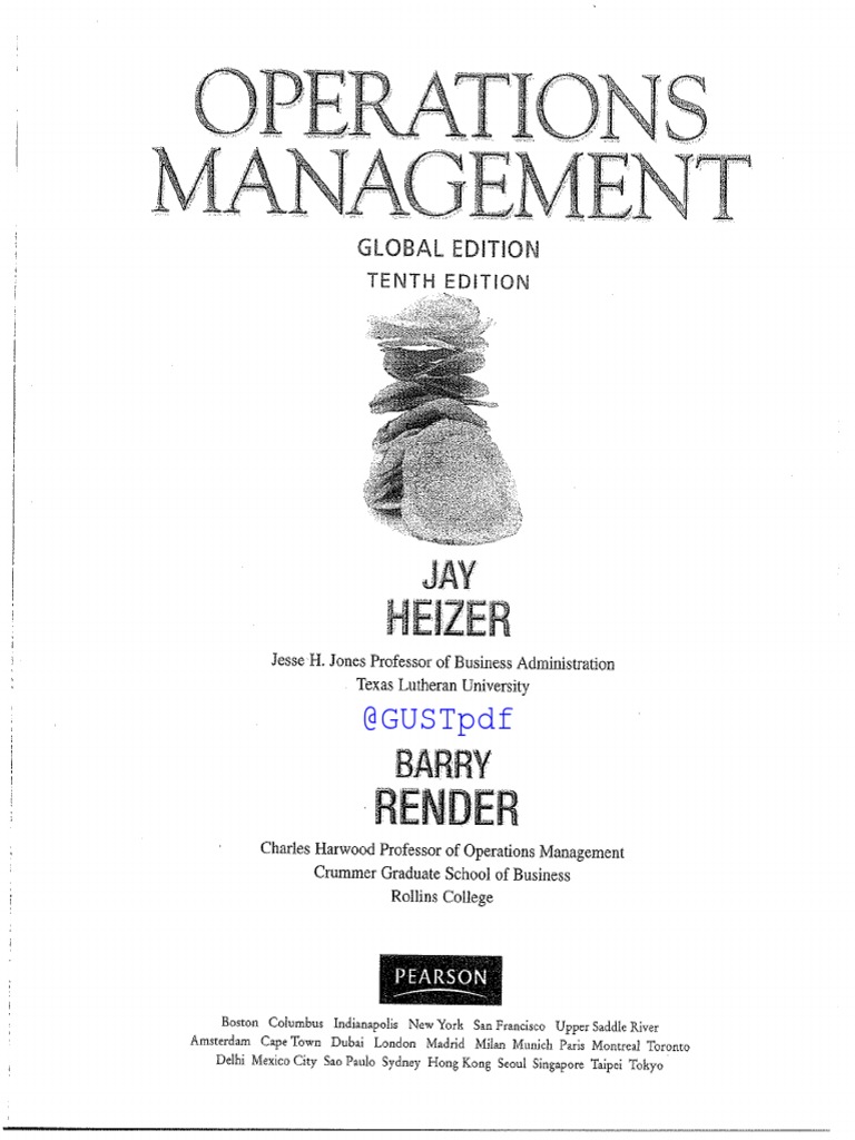 Operations Management (10th Edition) by Jay Heizer & Barry Render ...