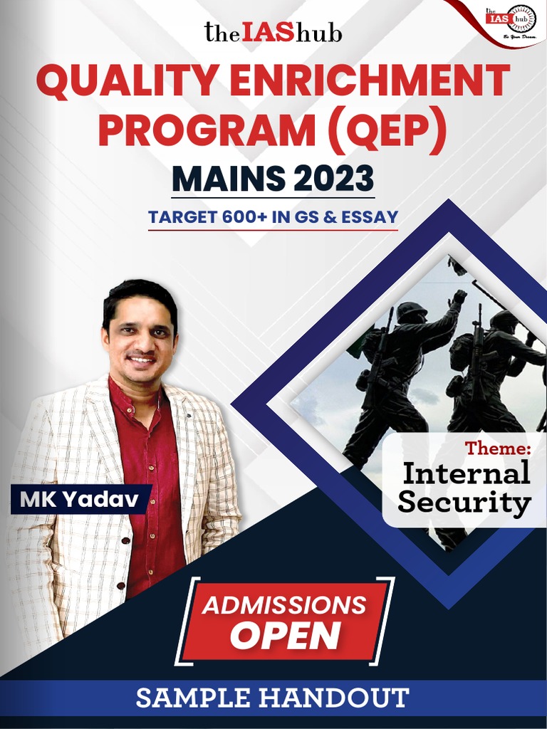 QEP 2023 Theme Internal Security TheIAShub | PDF | National Security ...