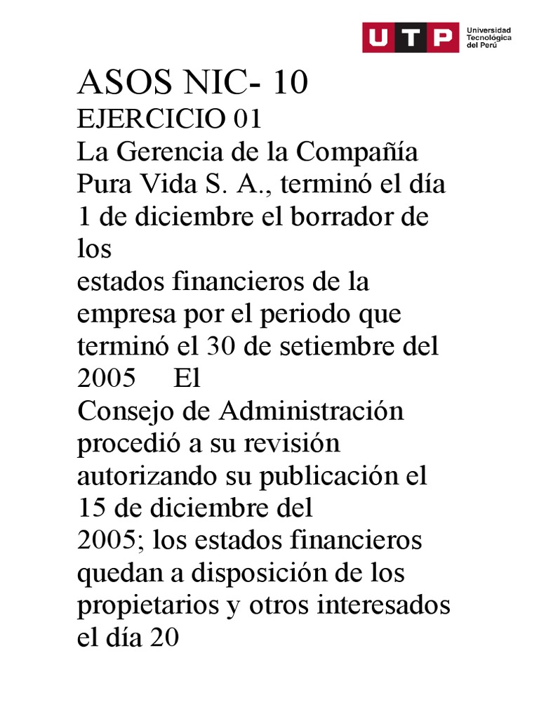 Impacto Tributario NIC 10 | PDF | Estado financiero | Dividendo