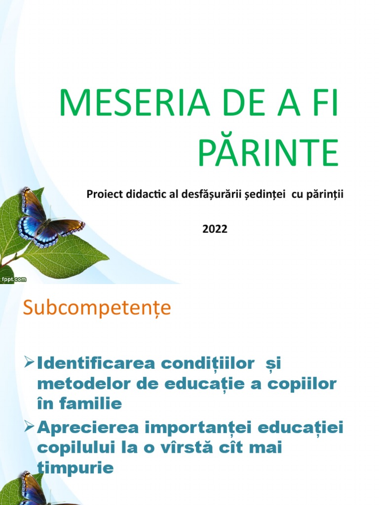 Meseria de A Fi Parinte | PDF