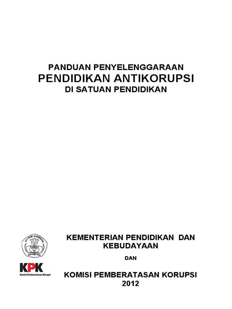 Panduan Pendidikan Anti Korupsi Pdf