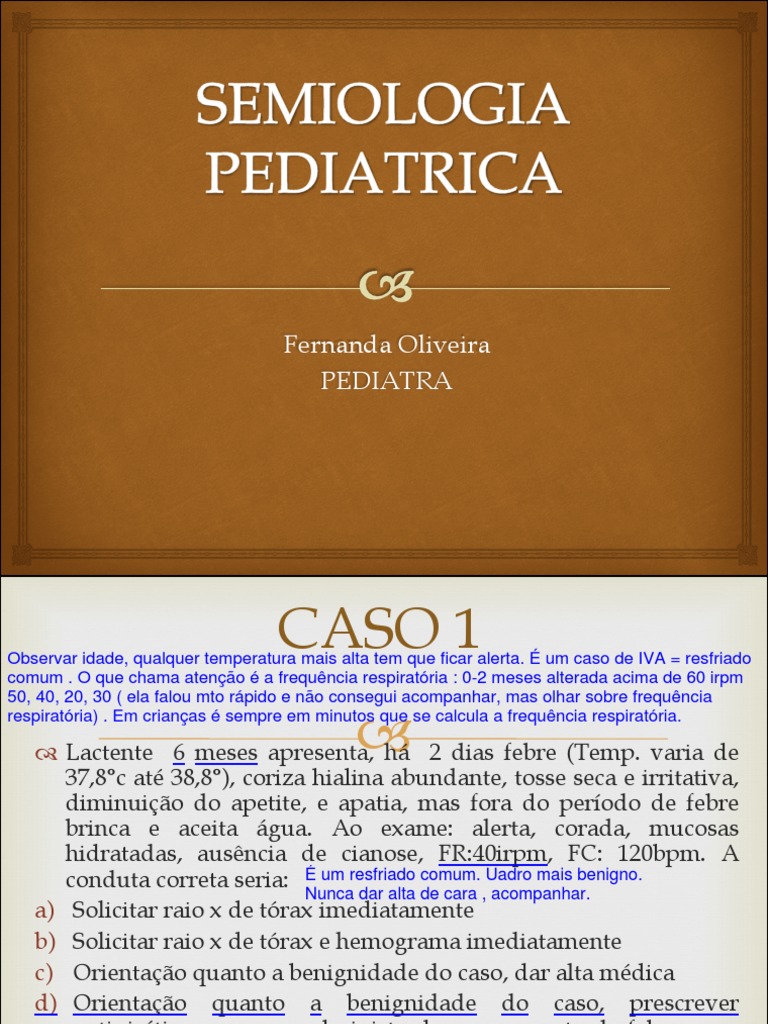 1º Aula - 2021 - Semiologia Pediatrica | PDF | Gravidez ...