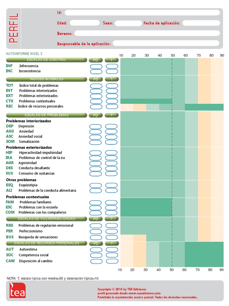 Sena Hoja de Perfil | PDF | Salud mental | Conceptos psicologicos