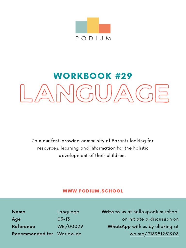 Podium Workbook #29 - Language | PDF