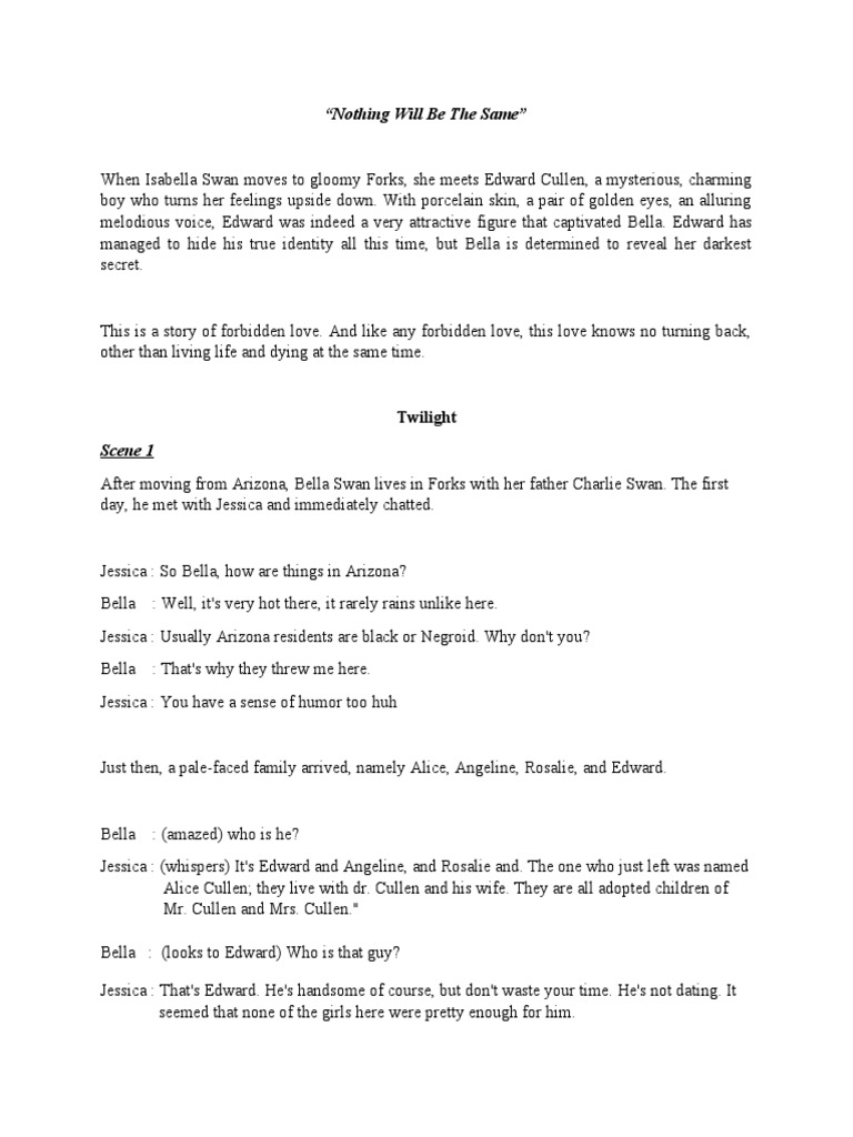 Script Drama Kelompok 6 Bahasa Inggris (Twillight) - 1 | PDF