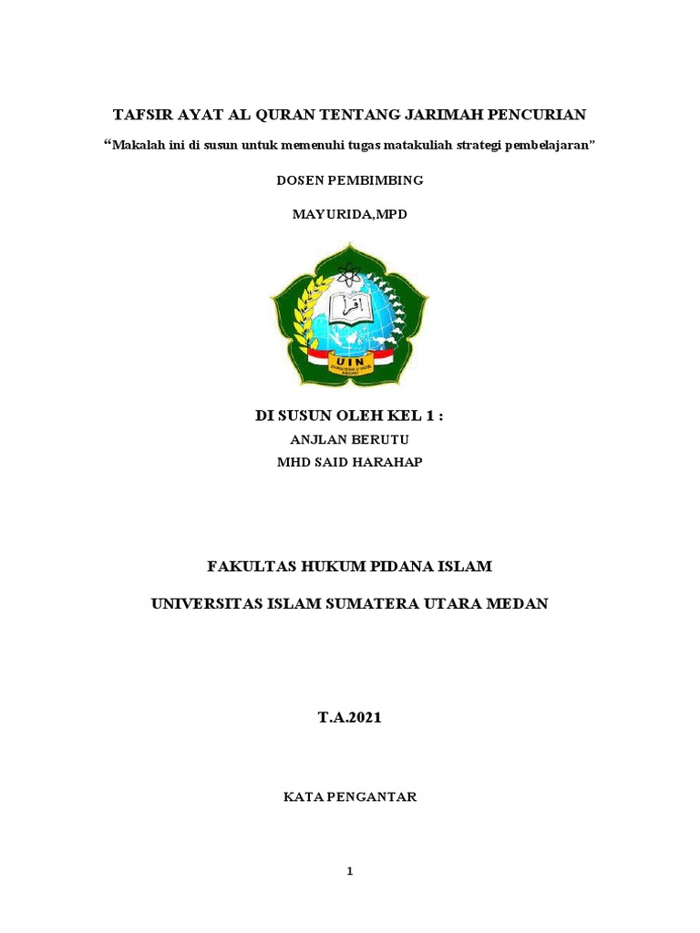 Makalah Tafsir Ahkam Kel 1 Santuy | PDF