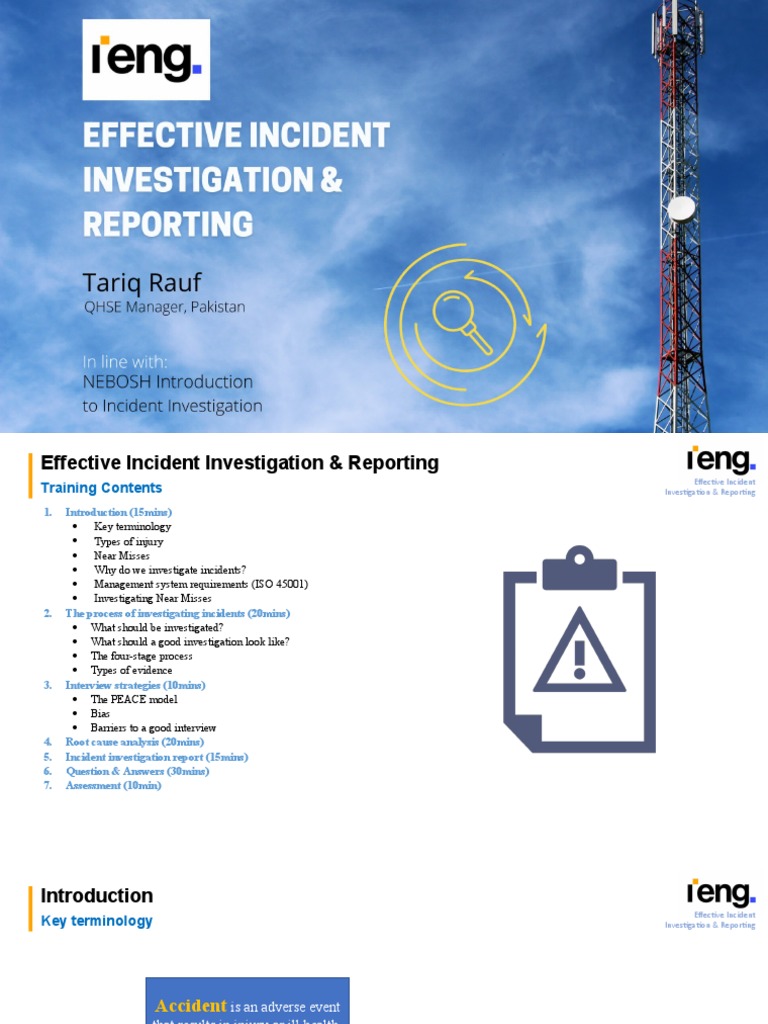 Effective Incident Investigation & Reporting | PDF