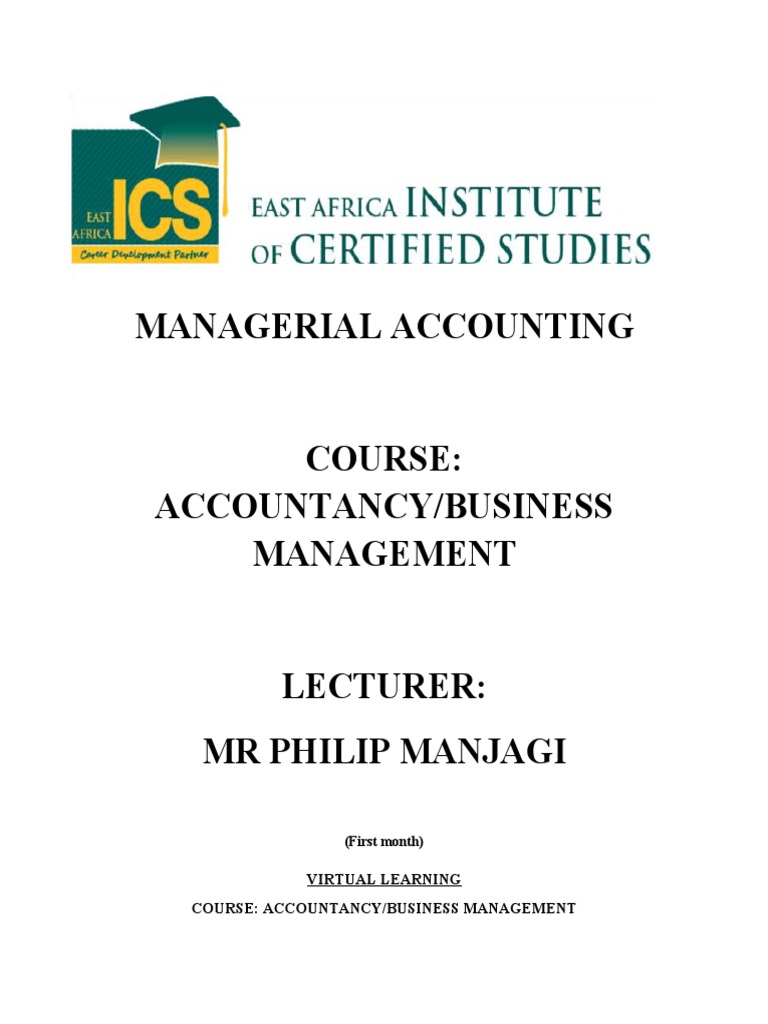 Managerial Accounting PDF | PDF | Accuracy And Precision | Risk