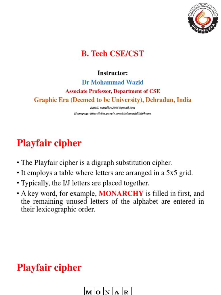 Playfair Cipher Encryption and Decryption Process | PDF | Cipher ...