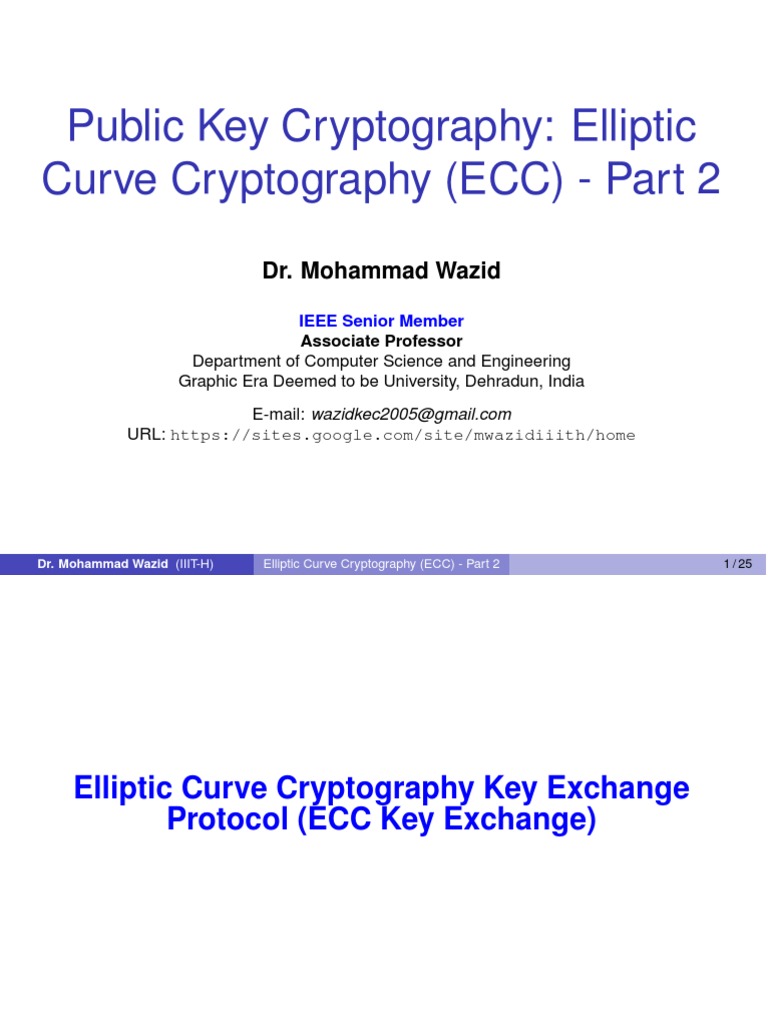 Ecc Part 2 | PDF | Cryptography | Public Key Cryptography