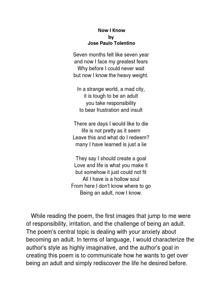 Poem Analysis | PDF