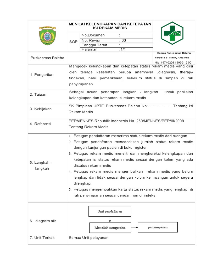 8.4.4.2 Menilai Kelengkapan Dan Ketepatan Isi Rekam Medis | PDF
