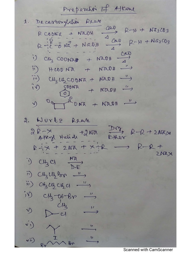 Reactions of Alkanes and Alkenes | PDF