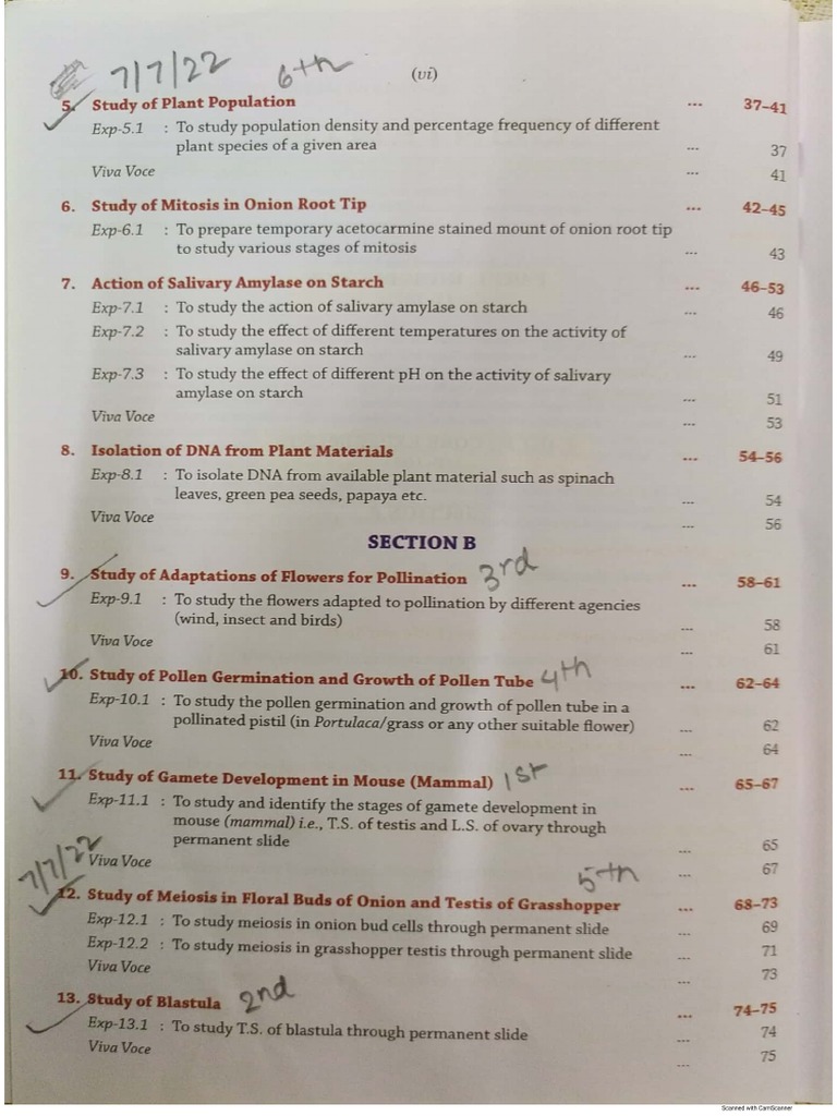 Bio Practical Lab Manual | PDF